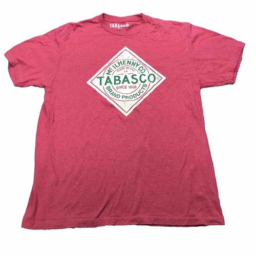Tabasco Hot Sauce Brand T Shirt Mens Large Red Graphic Tee - Logo ...