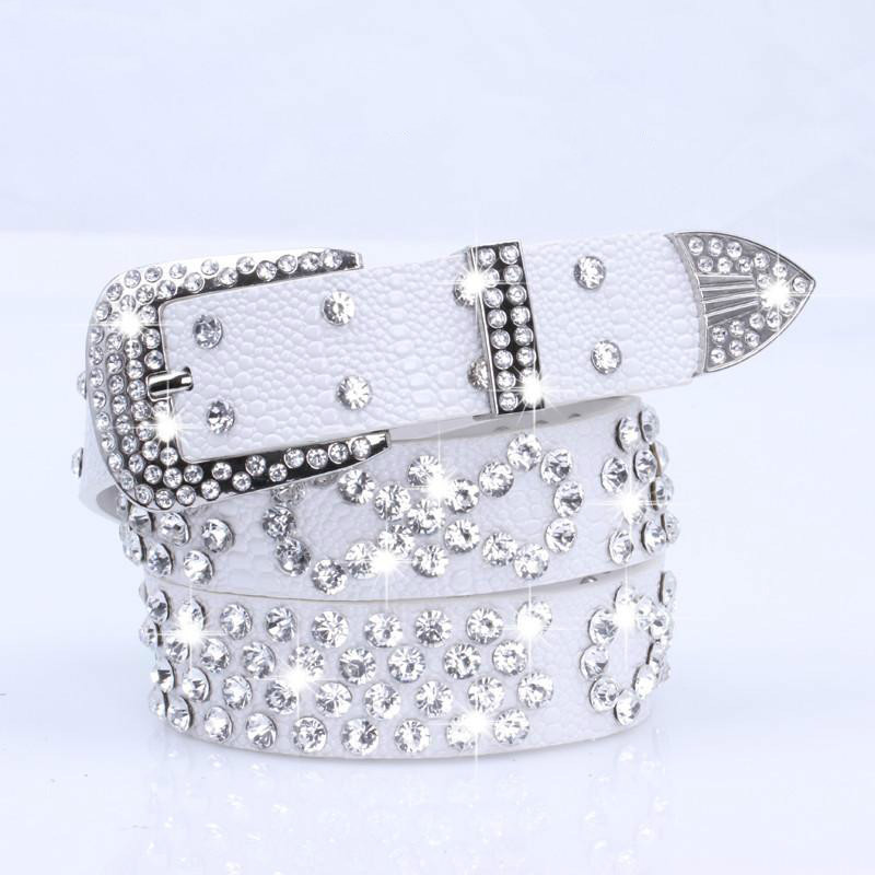Shiny Rhinestone Crystal Studded Belt Women Western Bling Waistband ...