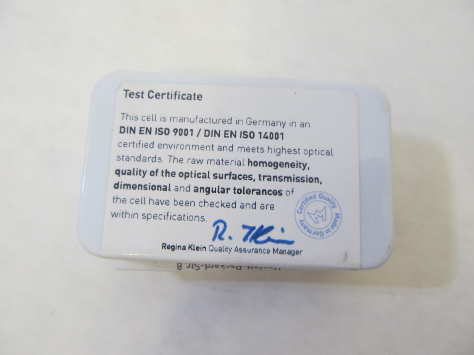 Agilent 10 Mm 1 Cm Spectrophotometer Quartz Cuvette UV Cuvet Cell 5061 ...