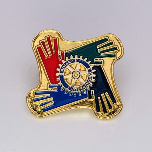 Rotary International Enamel Lapel Pin - Colorful Hands Gold Tone | eBay