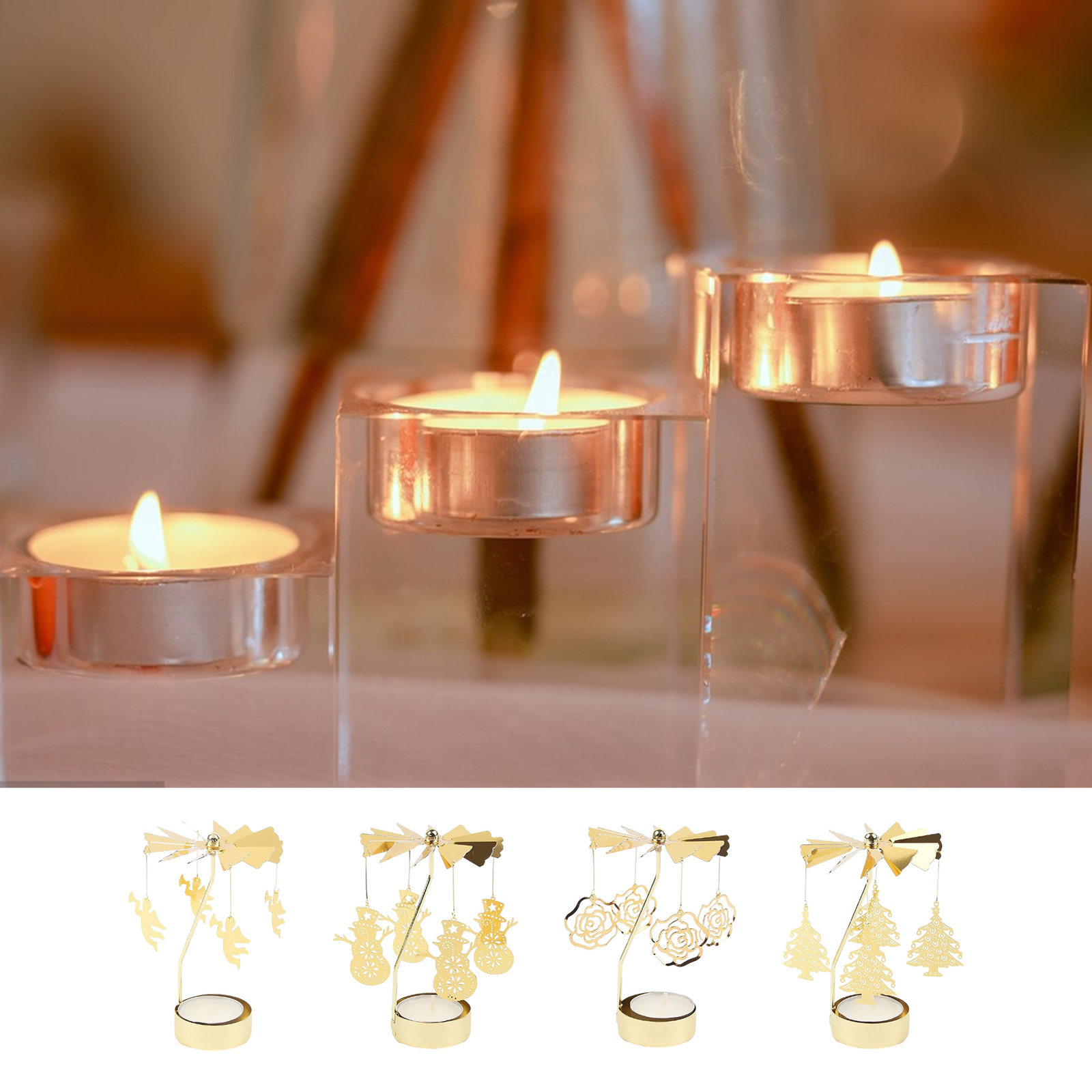 Candle Carousel Holder Rotary Tea Light Carousel Centerpiece | eBay
