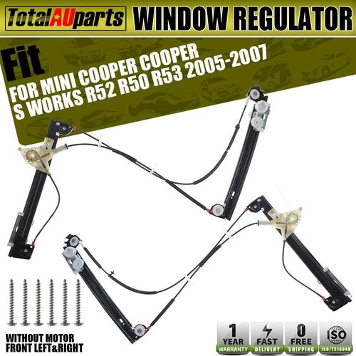 2x Window Regulator Front LH + RH W/o Motor for Mini Cooper S Works R52 ...