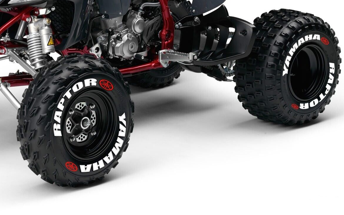 Tire Lettering RAPTOR ATV QUAD Sticker Permanent fits 1.30" For 4 tyres ...