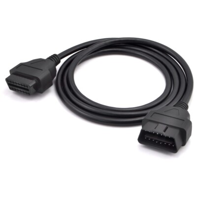 3ft 1M ODB-II ODB2 16Pin Car Mable to Female Extension Cable Diagnostic ...