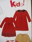 New Look Pattern 6309 Dress & Coat Girls Size A (3-6) Cut Complete ...
