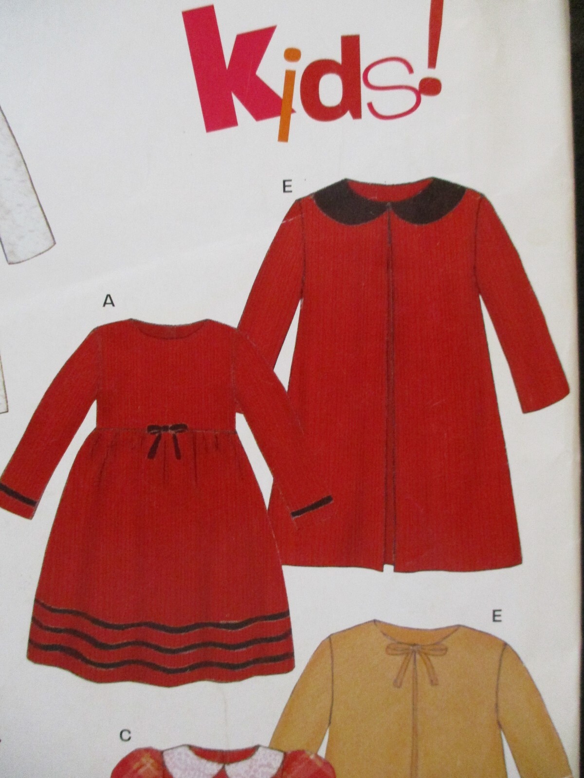 New Look Pattern 6309 Dress & Coat Girls Size A (3-6) Cut Complete ...
