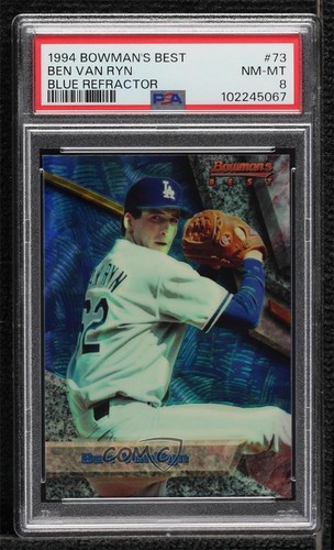 1994 Bowman's Best Blue Refractor Ben Van Ryn Ben Vanryn #73 PSA 8 ...