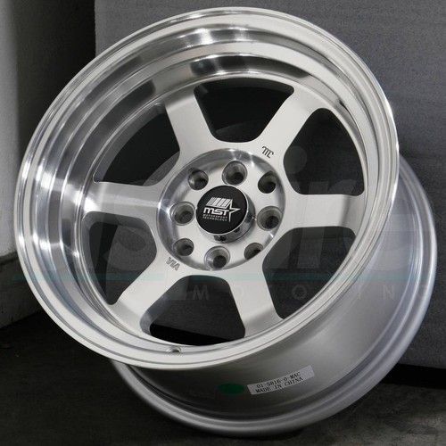 16x8 Silver Machined Wheels MST Time Attack 5x114.3 20 (Set of 4) 73.1 ...