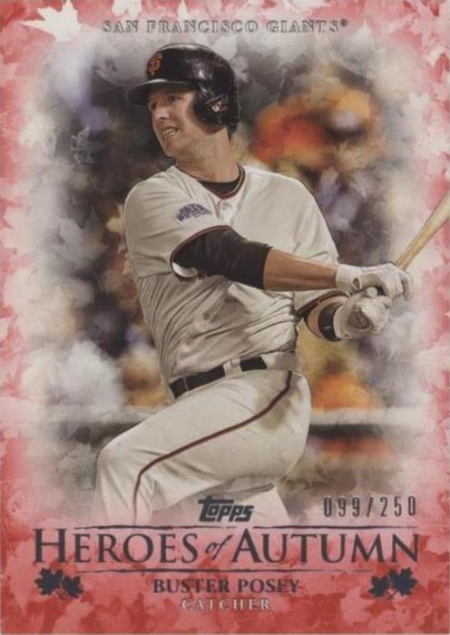 2017 Topps Update Series - Heroes of Autumn Buster Posey #HA-18 Red ...