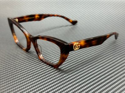 GUCCI GG1334O 002 Havana Women's Medium 52 mm Eyeglasses | eBay