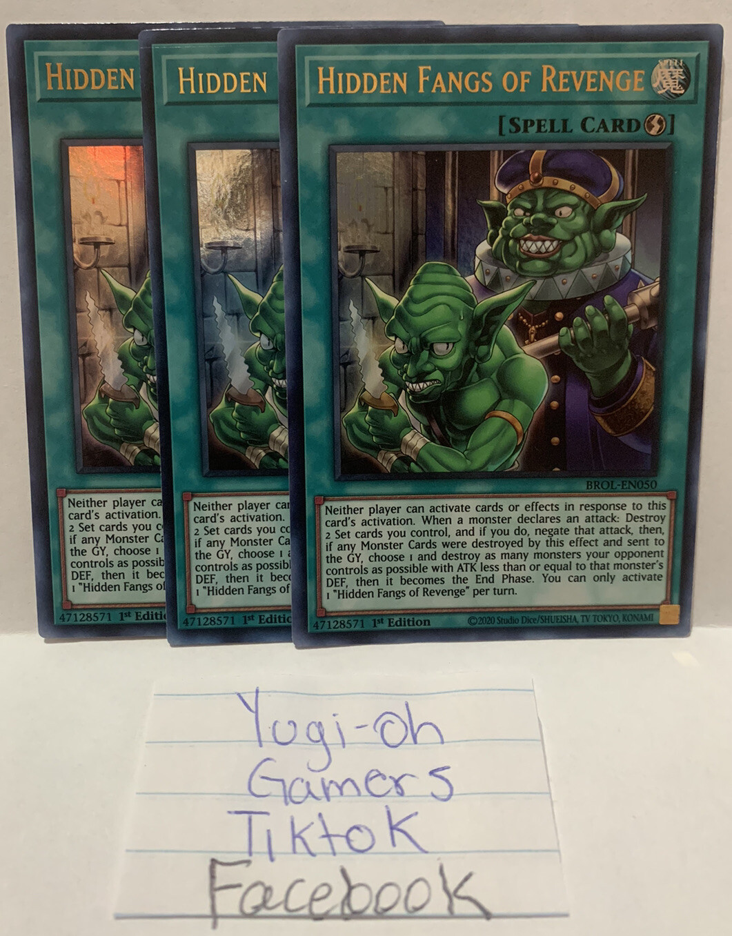 YUGIOH HIDDEN FANGS OF REVENGE X3 BROL ULTRA LIGHT PLAYED | eBay