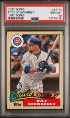 2017 Topps Baseball Kyle Schwarber Future St 87 Topps Card #87-74 PSA ...