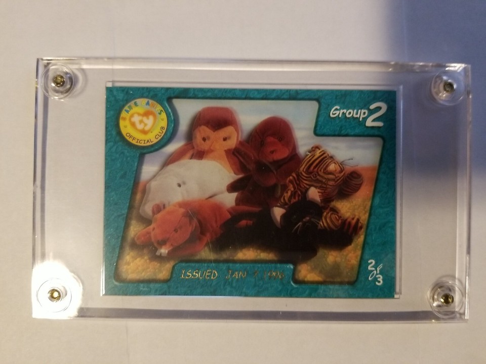 TY Beanie Babies Group 3 Clear Card 2 of 3 Issued January 7, 1996 in ...