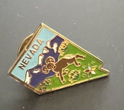Nevada Souvenir Lapel Hat Jacket Pin Silver State ENAMEL | eBay