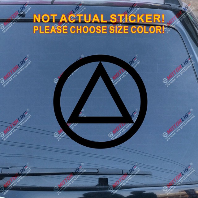 Alcoholics Anonymous AA Symbol Decal Sticker Car Vinyl pick color size ...