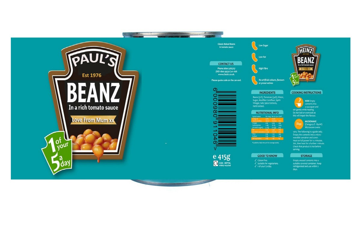 Heinz Baked Beans Logo Heinz Means Customisation' With New Label