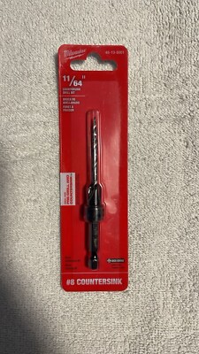 Milwaukee 48-13-5001 #8 Countersink w/ 11/64 in. High Speed Steel Drill Bit | eBay