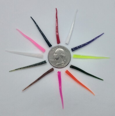 (8) 1.5" SLAB WEDGES- ICE FISHING PLASTICS/PANFISH/BLUEGILL/CRAPPIE/12 ...