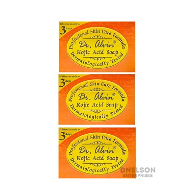 3 X Dr Alvin Kojic Acid Soap from Professional Skin Care Formula 135g ...
