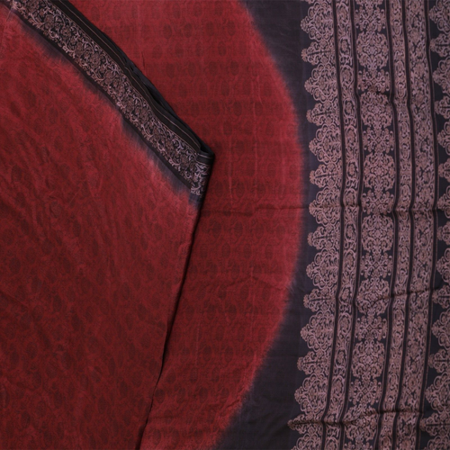 Swastik Vintage Tief Rot Sarees 100% Pure Bedruckt Seide Sari Craft ...