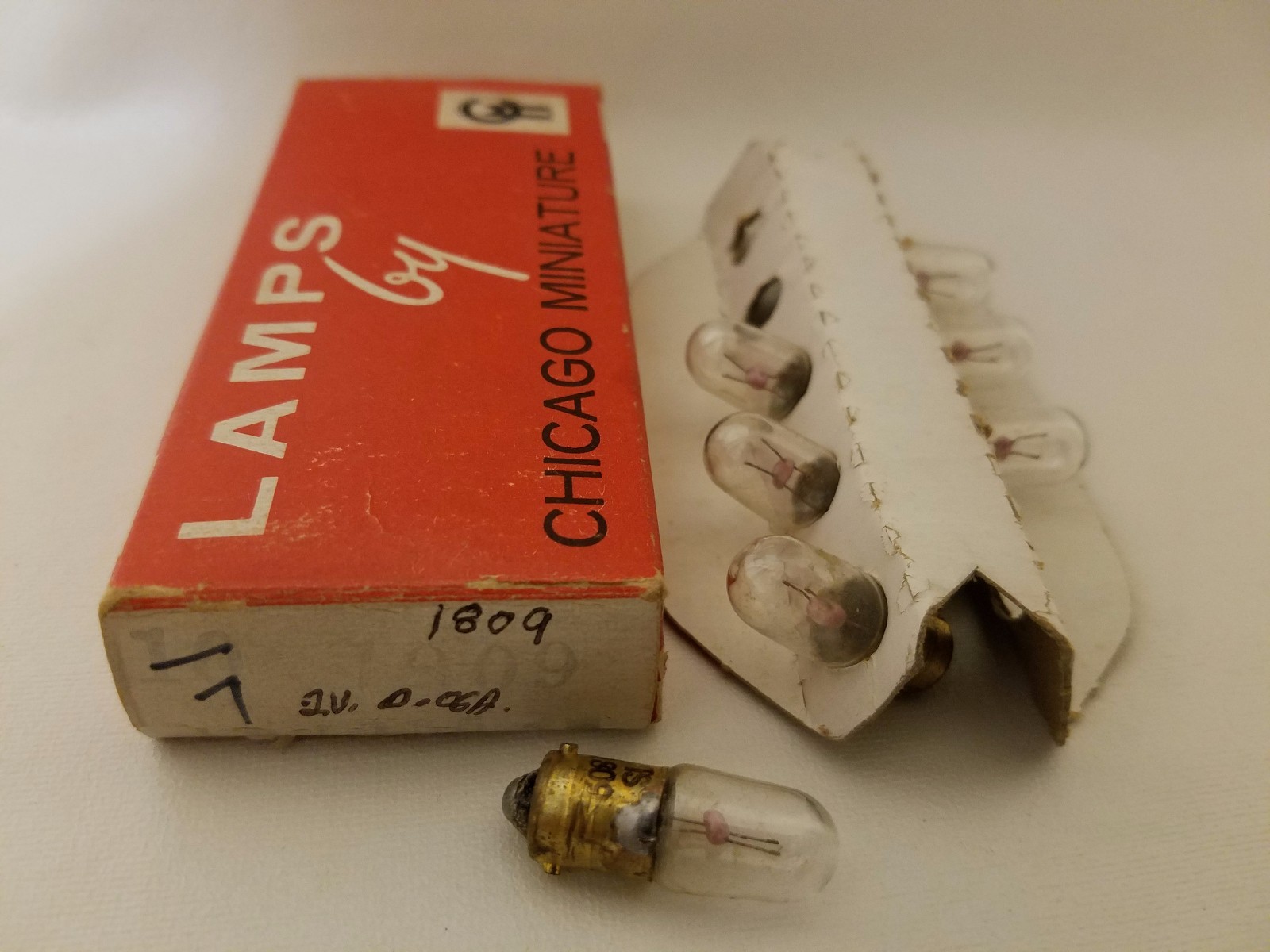 Box of 7 Chicago Miniature 1809 CM1809 Tung-Sol TS1809 Lamps Light ...