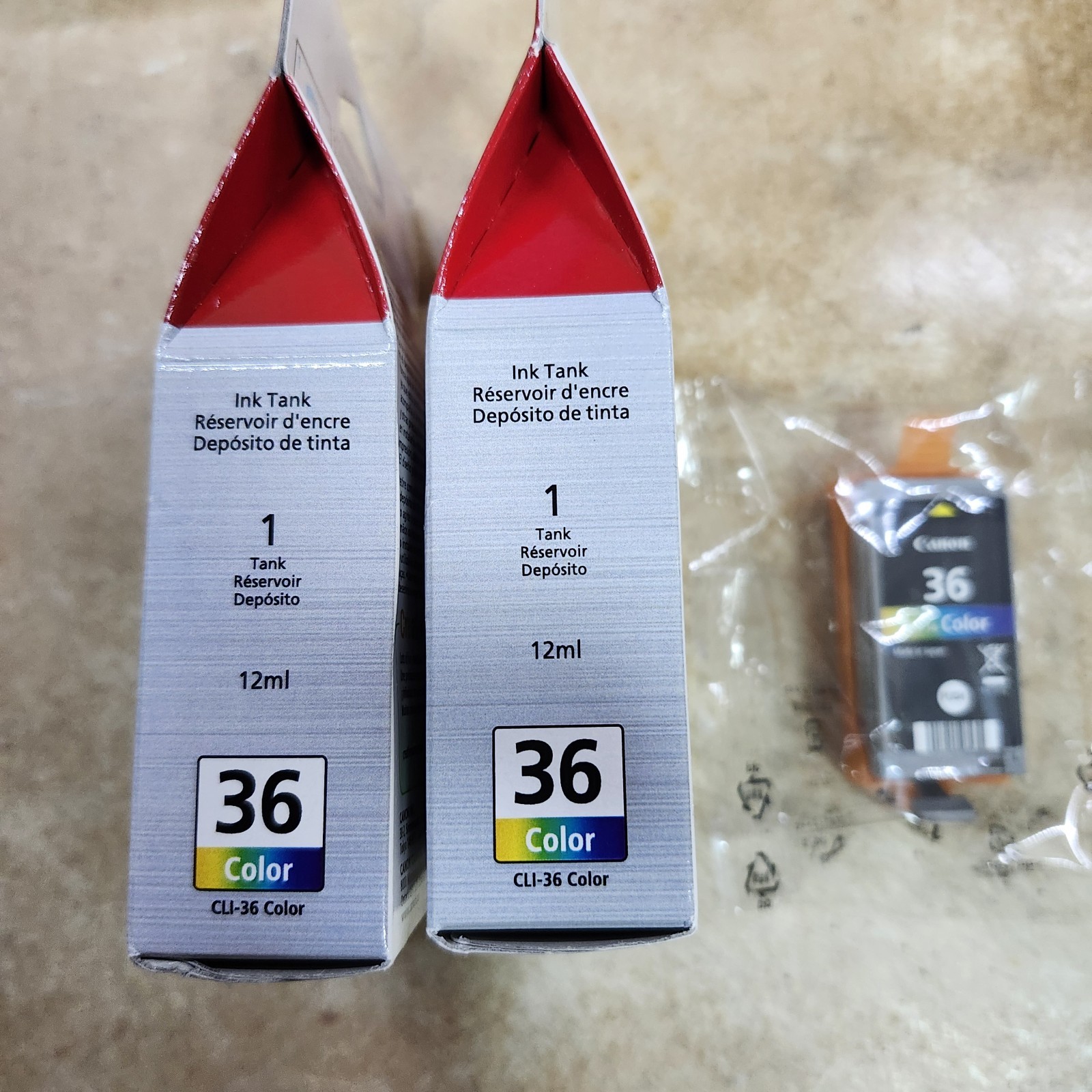 Canon PIXMA 36 Chromalife 100 CLI-36 / 4 Color Ink Cartridge Lot of 3 ...