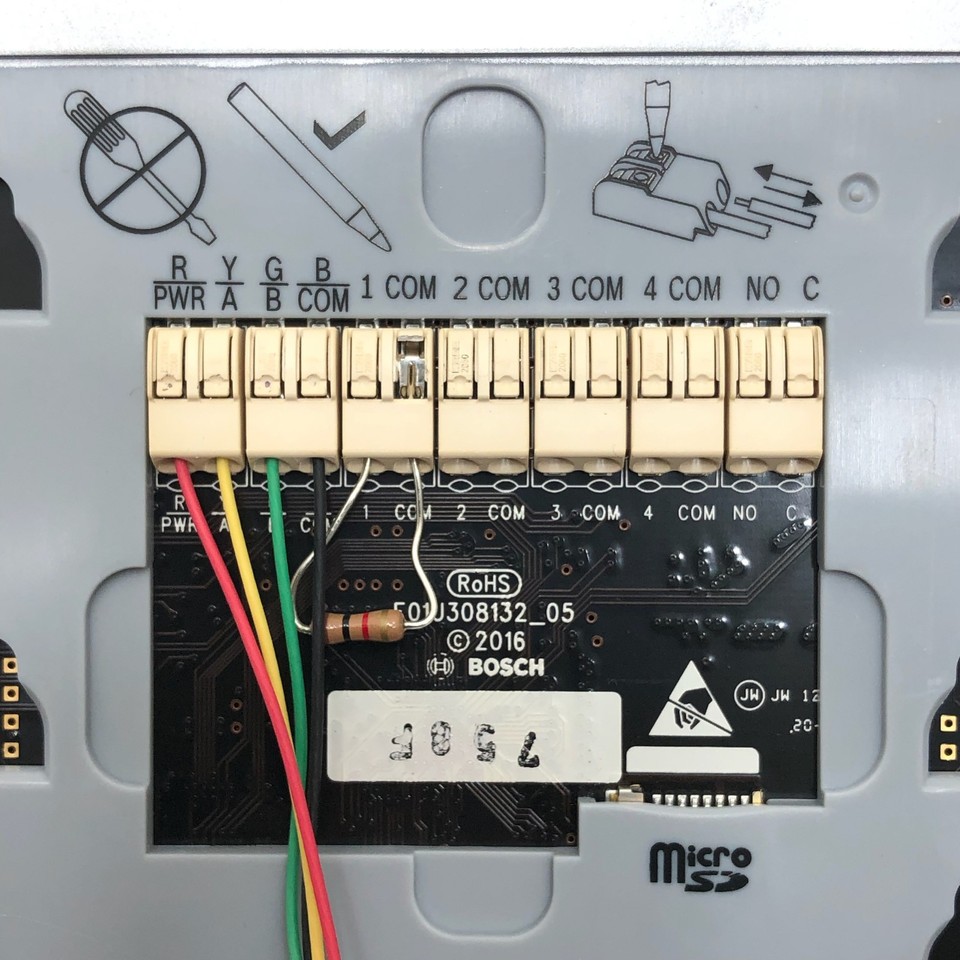 Bosch B942 Color Touch Screen Access Control Keypad, 4-Inputs, SDI2 ...