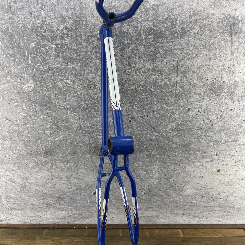 Vintage Raleigh BMX Bike Frame Set 410 Fork Steel Blue Old School 80s ...
