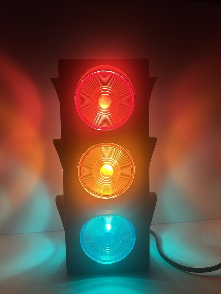 Alternating Traffic Signal Light Wall/Shelf Mount Mancave, Stop Go ...