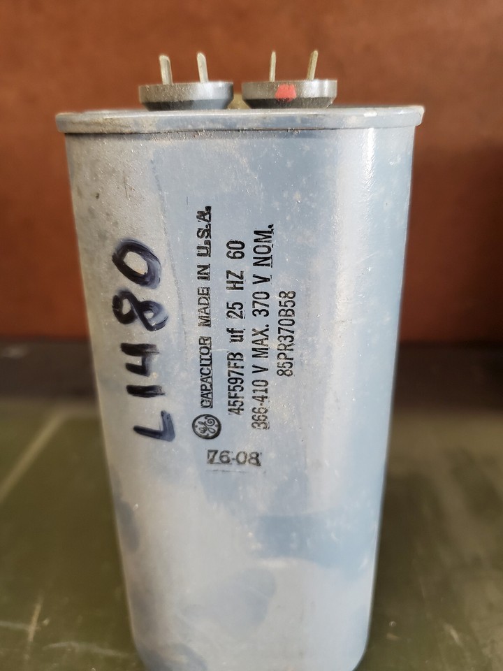 GE 45F597FB 25 uF 370 VAC Motor Run Capacitor 85PR370858 NOS | eBay