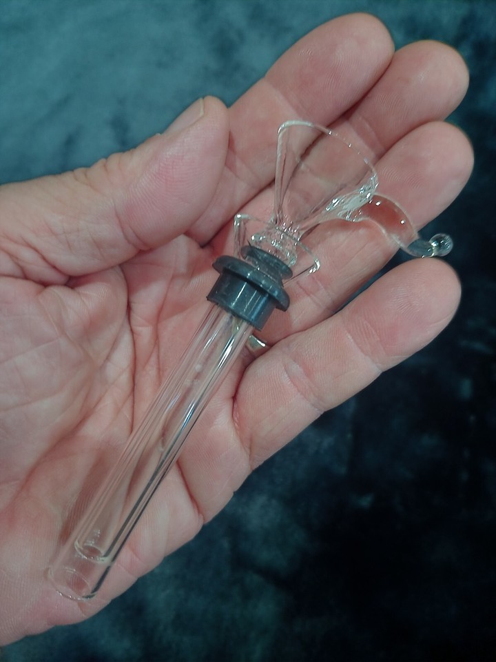 Two Piece Glass Downstem And Slide Bowl Set with handle (12mm) Hookah ...