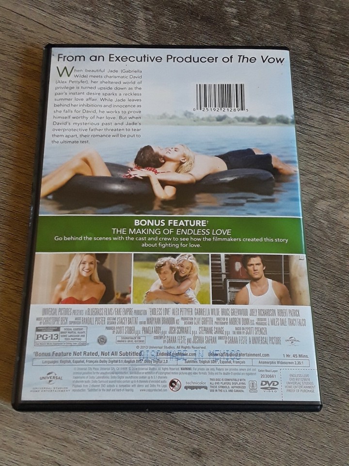 Endless Love (DVD, 2014) 25192212895| eBay
