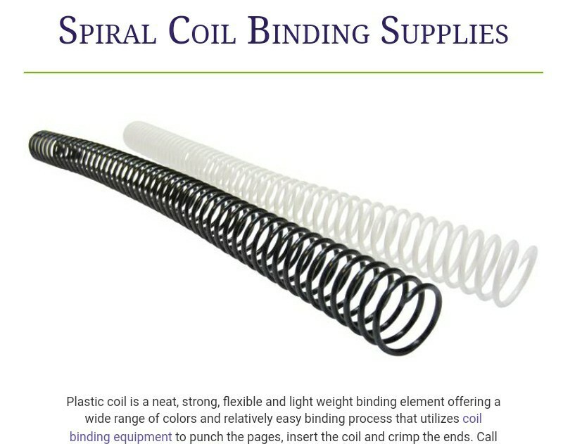 Plastic Spiral Binding