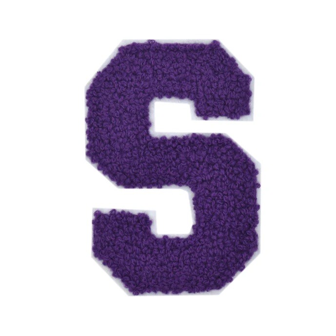 6" Purple Varsity Alphabet Letters Chenille Iron-on Patch | eBay