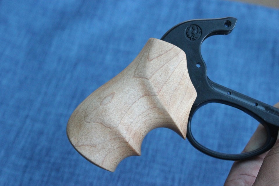 CUSTOM RUGER LCR GRIPS, LCR X MAPLE WOOD PALM SWELL VITOONMAKERS ** OIL ...