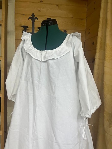 18th Century Colonial Reenactment Ruffle Necked Chemise | eBay