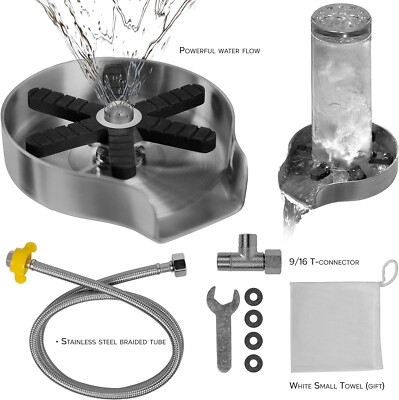 Glass Rinser for Kitchen Sink Counter Top - Automatic Cup Rinser Bottle ...