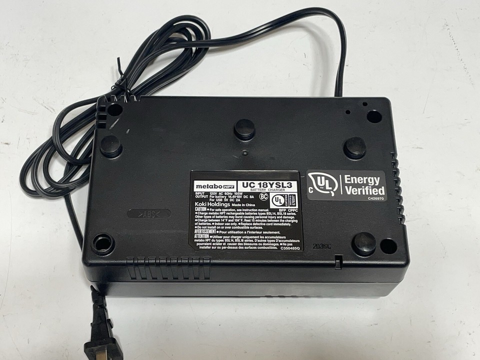 Metabo HPT UC18YSL3 Battery Charger 14.4V 18V 36V MultiVolt -New From ...
