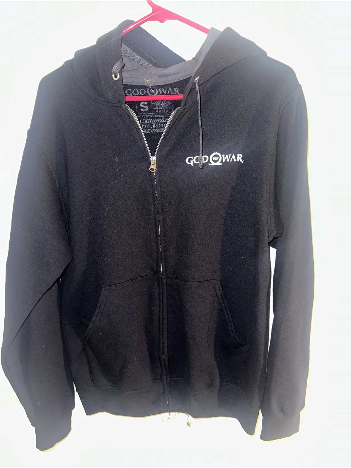 God of War Hoodie Loot Crate Leviathan Axe Black Zip Up Jacket ...