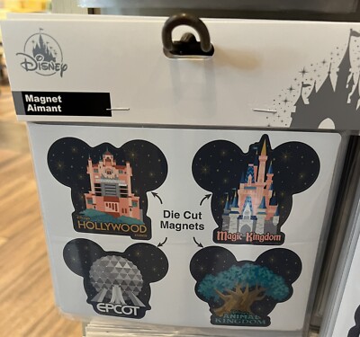 Disney 4 Parks Magic Kingdom Epcot Studios Animal Car Fridge Magnet Set ...