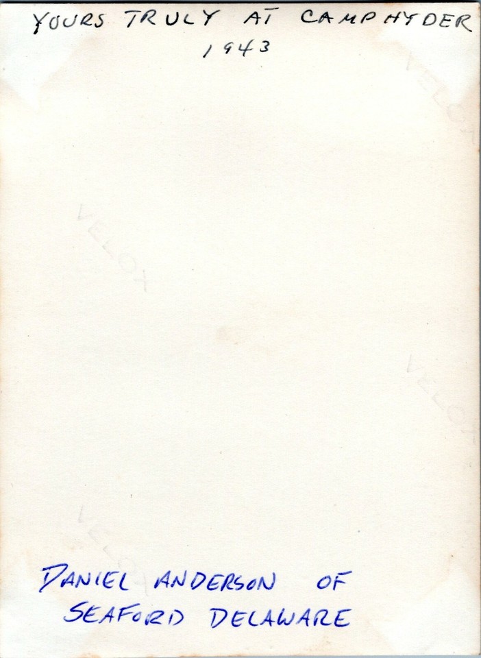 Vintage Photo Camp Hyder Arizona WW2 Soldier 77th Infantry Daniel ...