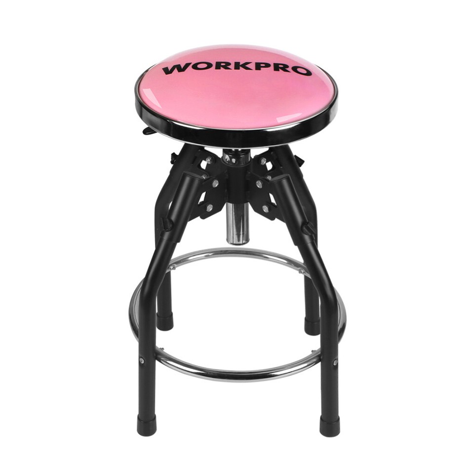 WORKPRO Heavy Duty Bar Stool Adjustable Hydraulic Work Shop Swivel ...