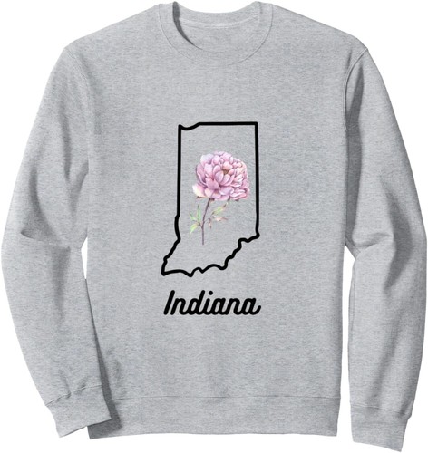 Indiana State Peony Sweatshirt | eBay
