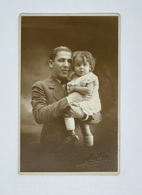 Antique RPPC Real Photo Postcard - Immigrant Father With Baby - Harlem ...
