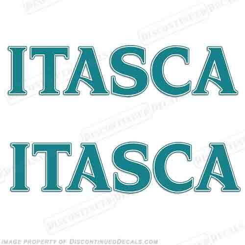 Fits Itasca RV Decals (Set of 2) - Teal - 3.4" x 16" | eBay