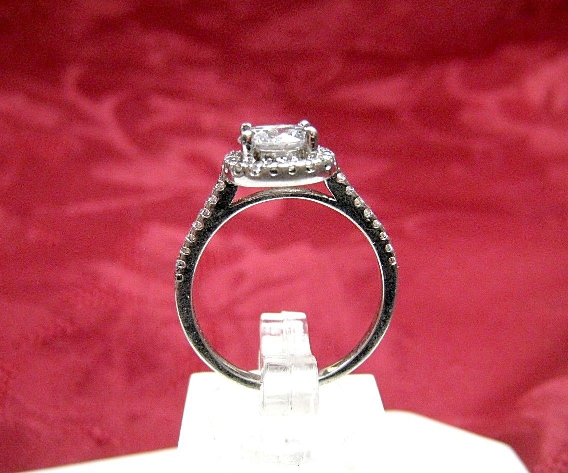 IBB CN 925 STERLING SILVER CZ ROUND CUT CUBIC ZIRCON ENGAGEMENT RING ...