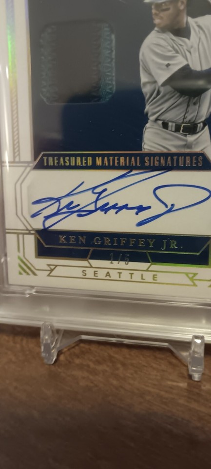 2019 PANINI NATIONAL TREASURES KEN GRIFFEY JR GOLD AUTO PATCH PSA 10 ...