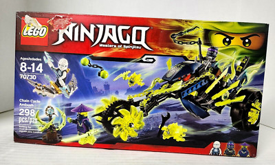 LEGO NINJAGO Chain Cycle Ambush Building Set Spinjitzu 70730 Factory ...