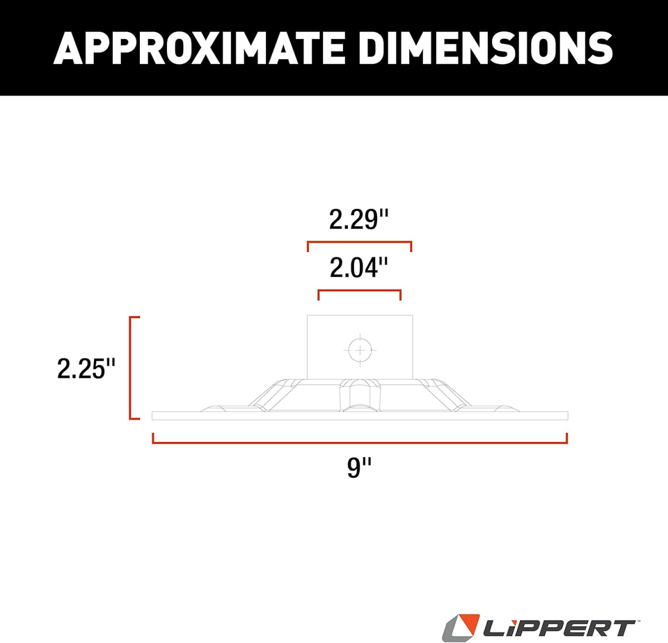 Lippert Hall Effect Ground Control 3.0 Replacement Rear Jack Foot Pad ...