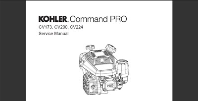 Kohler Engine Command PRO CV173 CV200 and CV224 and XT Service manual Reprint | eBay